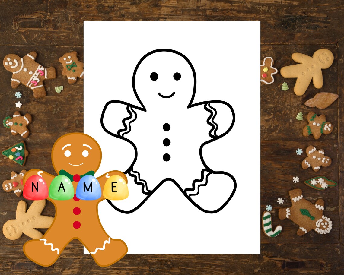 Gingerbread Name Craft | Preschool |name Activity| Winter School ...