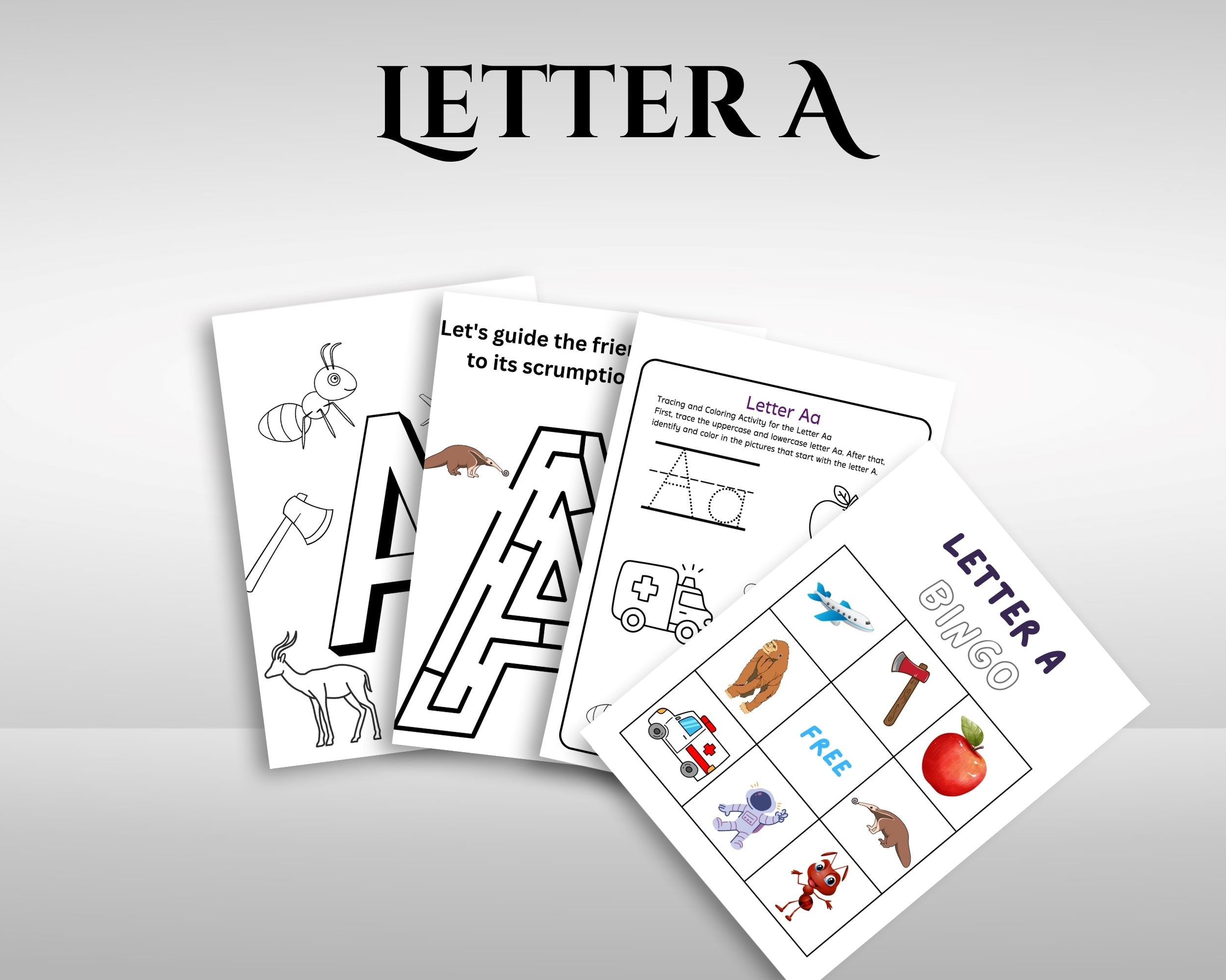 Letter A Letter of the Day Letter of the Week Letter Sounds Worksheet ...