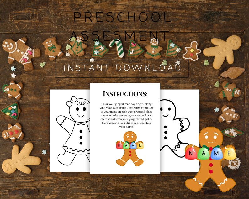 Gingerbread Name Craft | Preschool |name Activity| Winter School ...