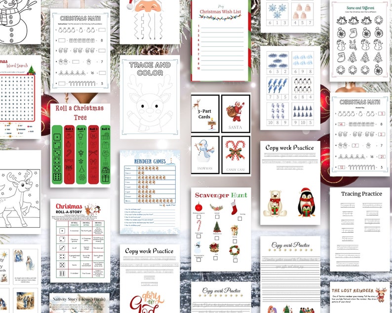 Christmas Unit Study: Homeschool Printable Activities (instant Download ...