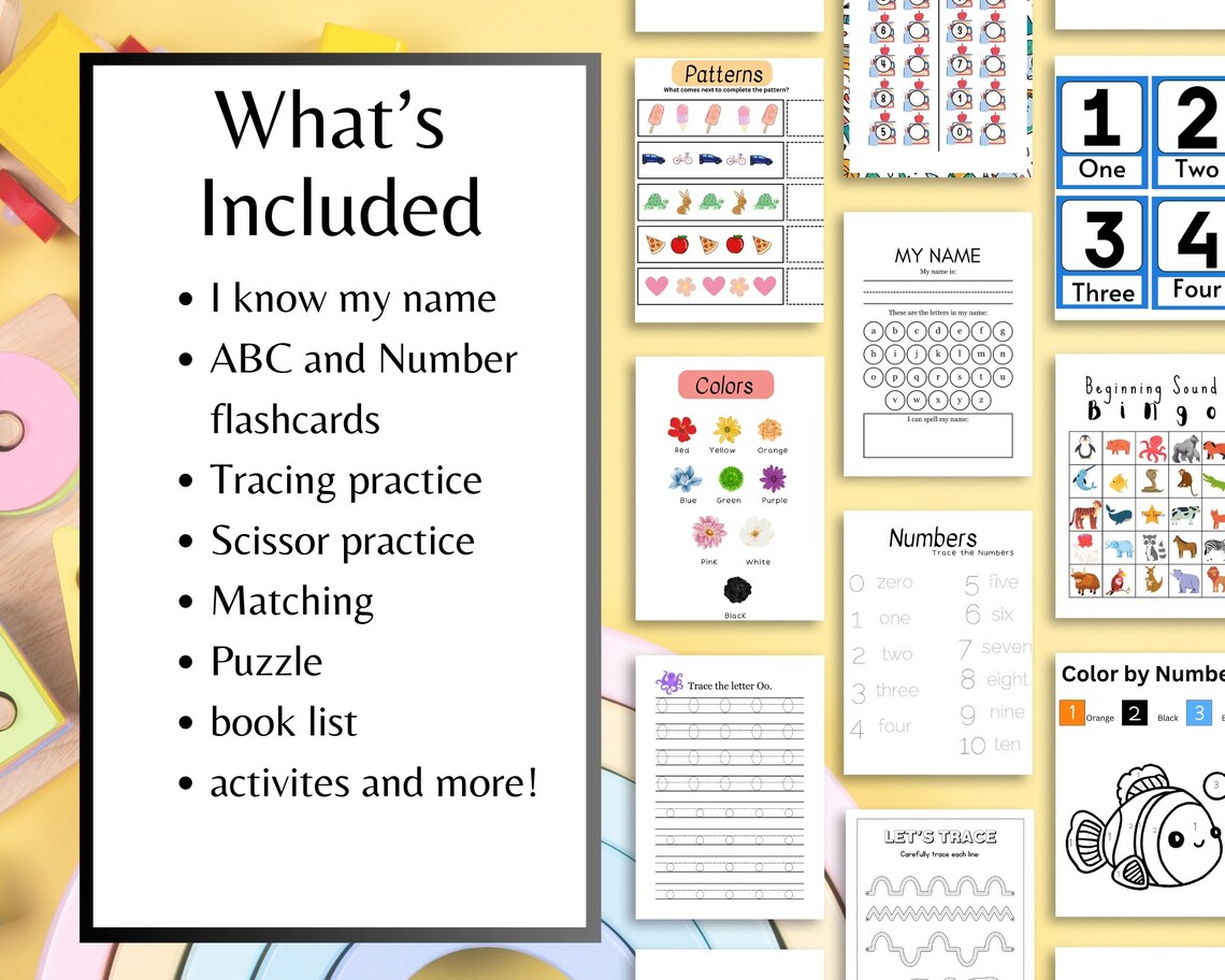 Kindergarten Busy Binder: Homeschool Activity Pack (digital Download ...