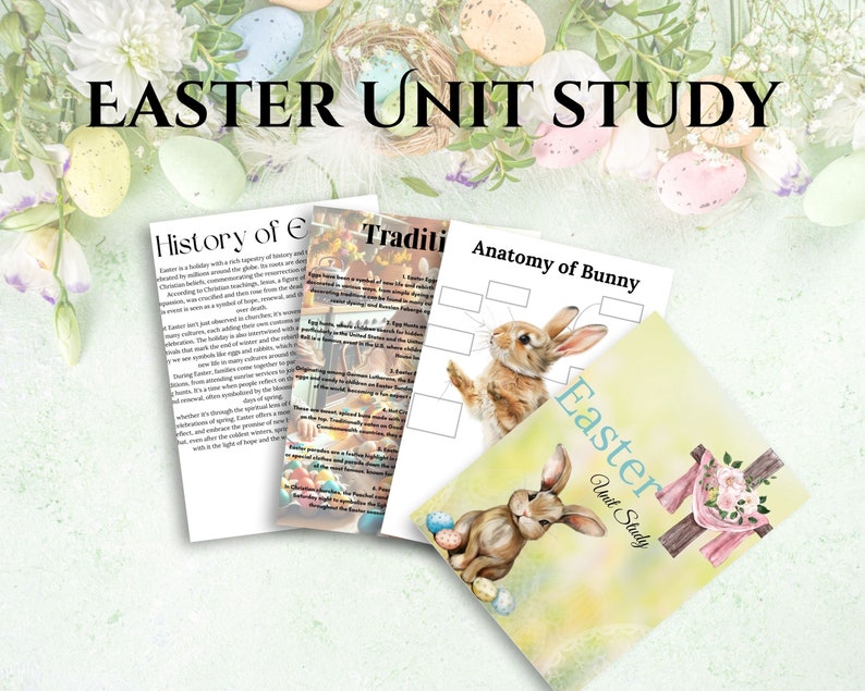 Easter Unit Study, Homeschool, Preschool, K-12, INSTANT DOWNLOAD ...