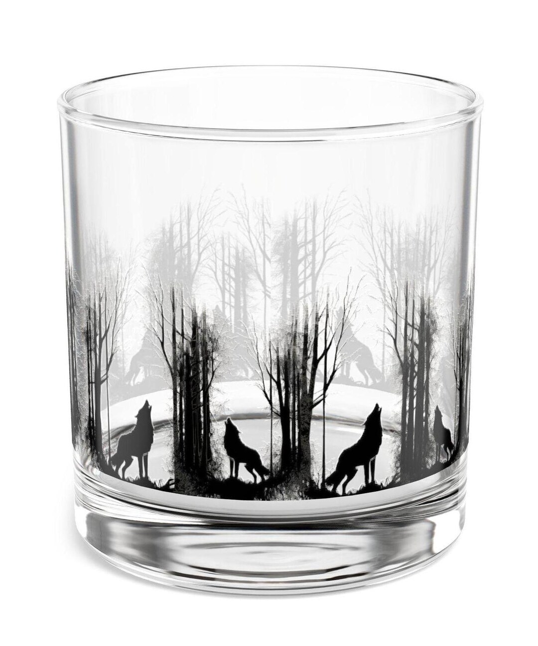 Wolfs Whiskey Glass, Handblown Glassware for Whiskey Lovers, Home Bar ...