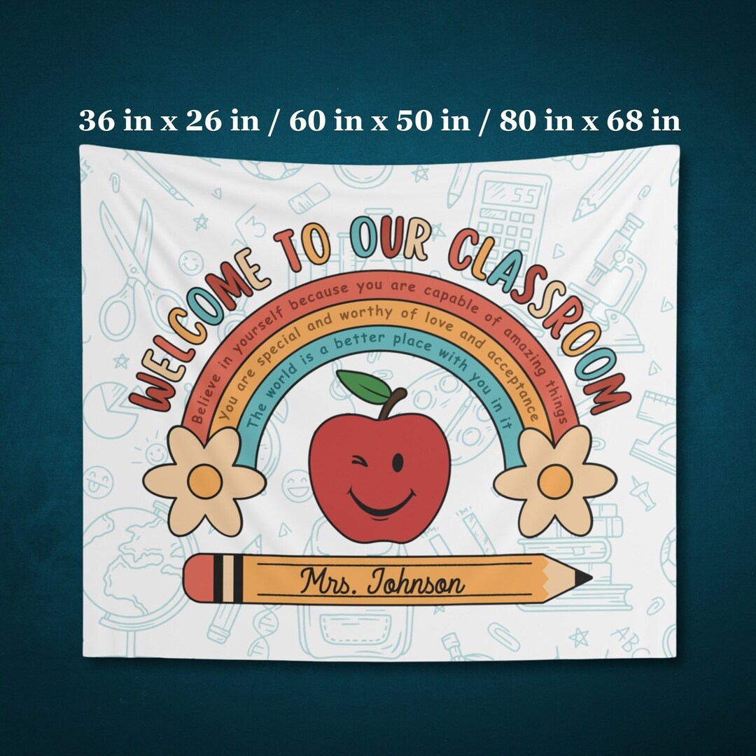 Personalized Welcome Classroom Decoration, Teacher Decor for Classroom ...