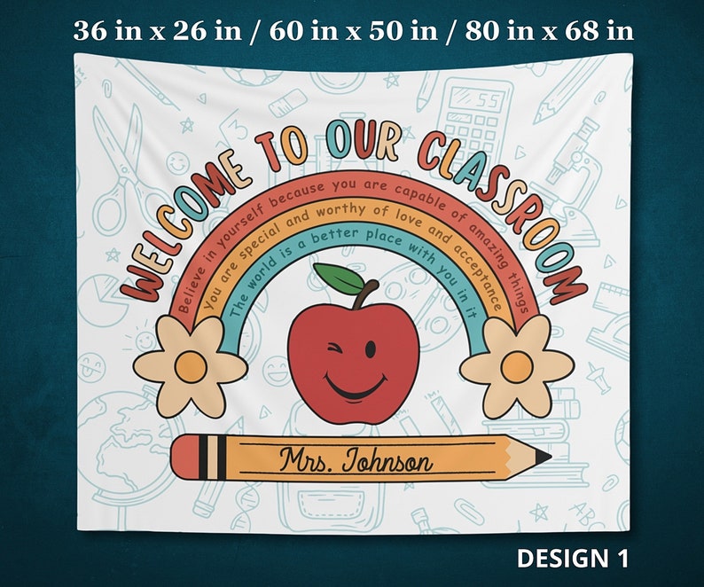 Personalized Welcome Classroom Decoration, Teacher Decor for Classroom ...