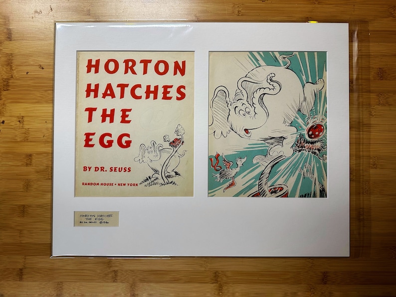 First Edition Dr. Seuss Horton Book Art | Original Prints With Mat ...
