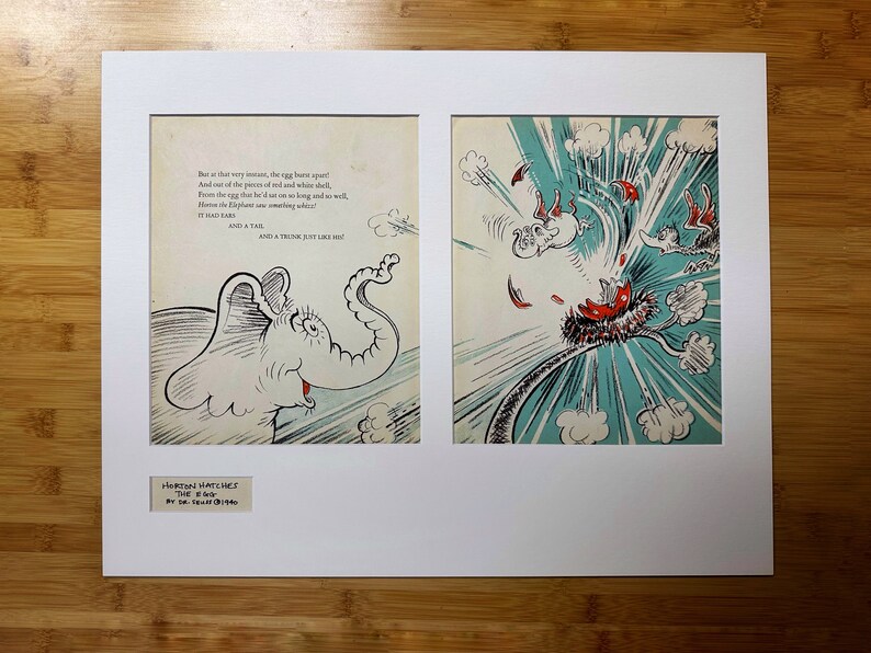 First Edition Dr. Seuss Horton Book Art Original Prints With - Etsy