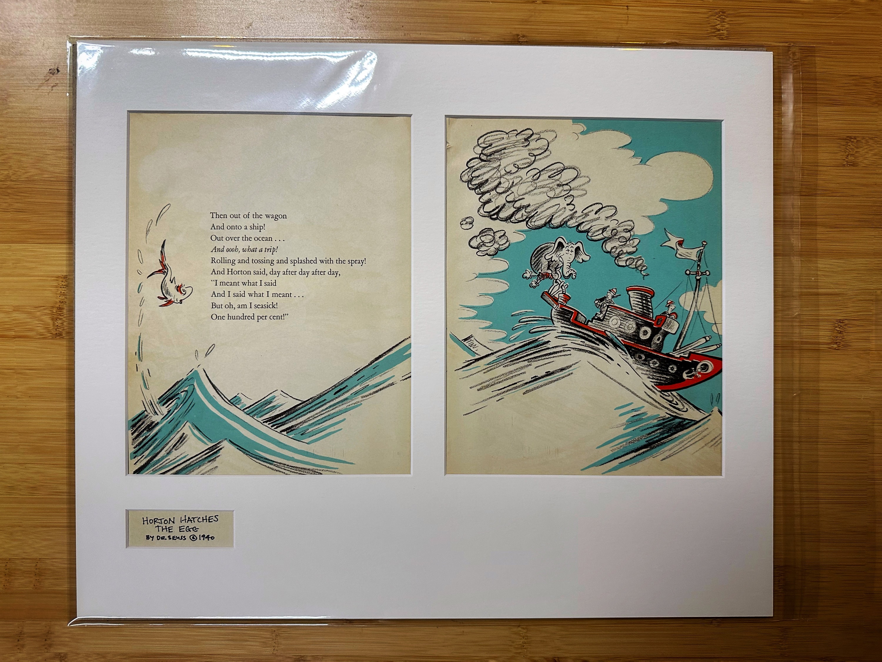 First Edition Dr. Seuss Horton Book Art | Original Prints With Mat ...