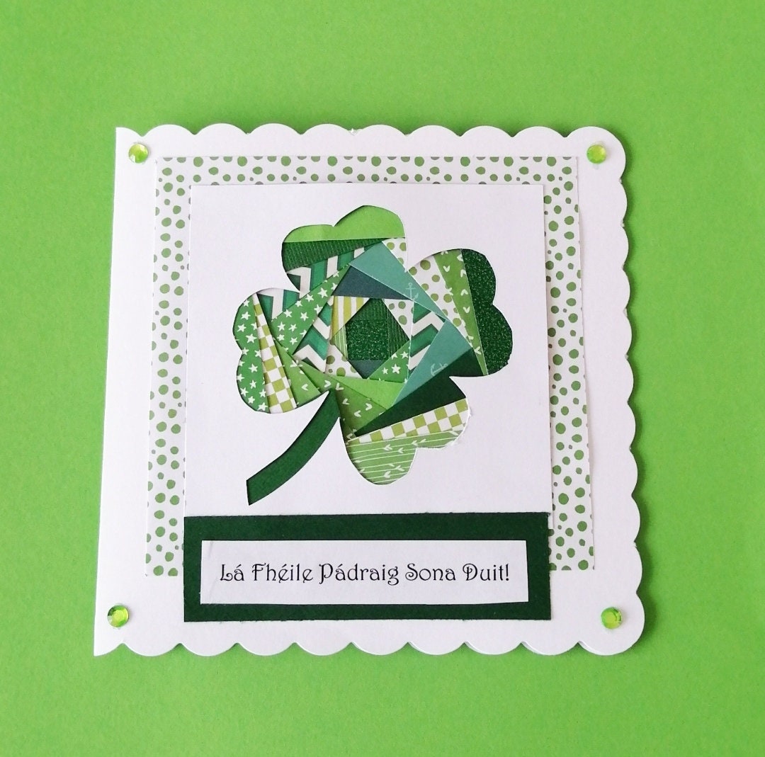 Irish Greeting Saint Patrick's Day Card Handmade St. Patricks Shamrock ...