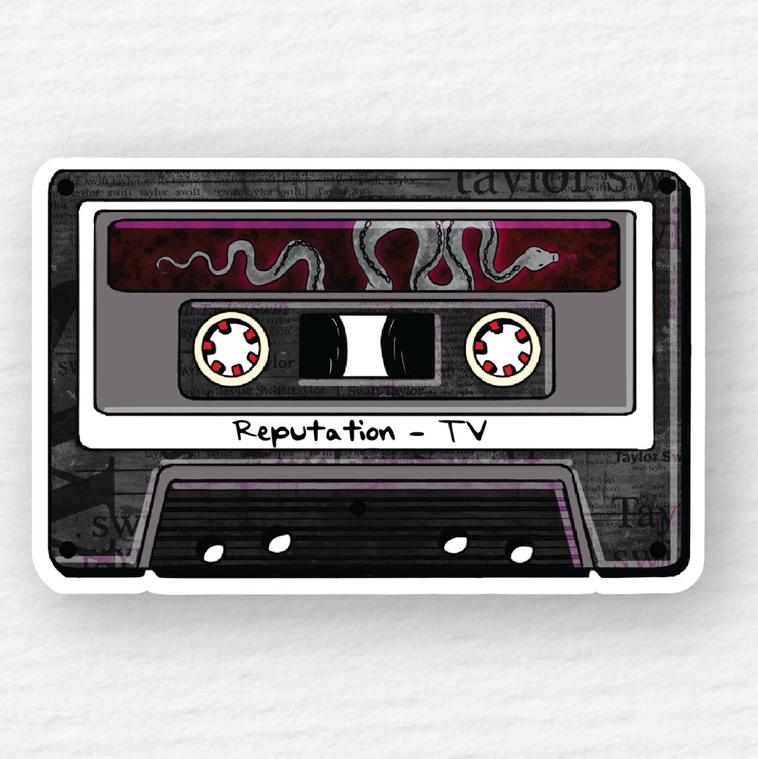 Taylor Swift Reputation Retro Sticker / Cassette / Vinyl Sticker ...