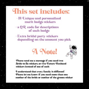 Personalized Bridal Merit Badge Stickers / Party Favors / Camping ...