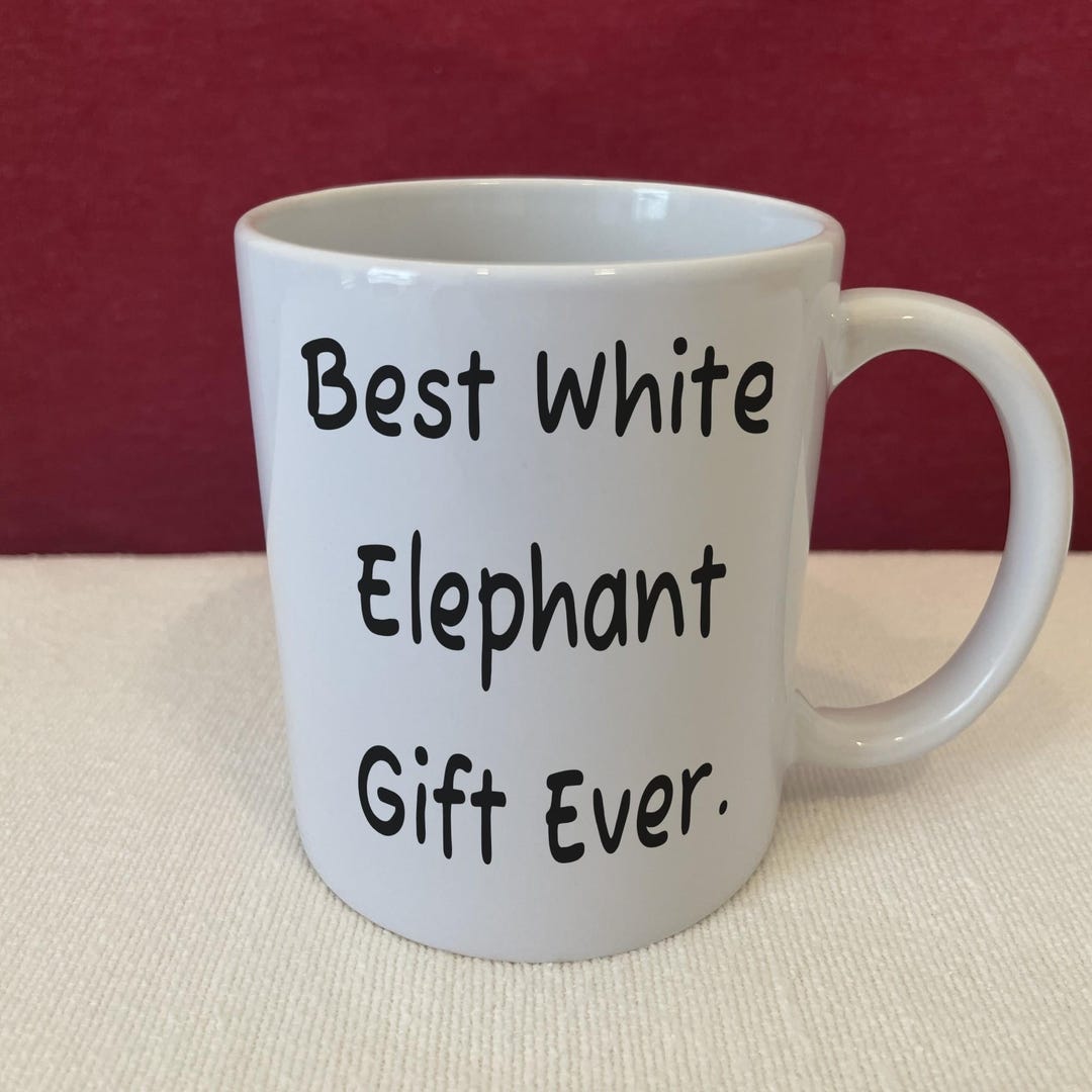 Personalized Secret Santa Mug, Cute Winter Mug for Kids, White Elephant ...