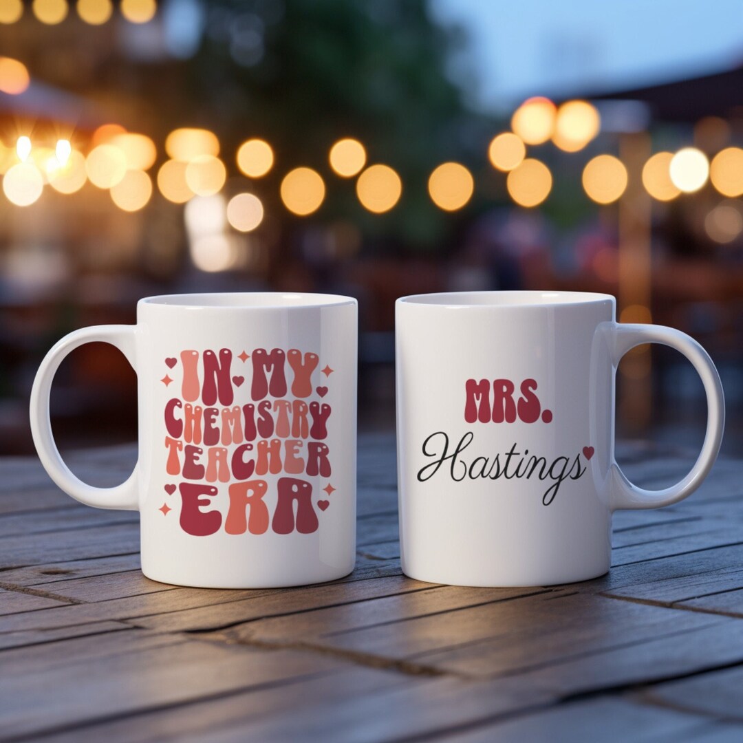 In My Chemistry Teacher Era Mug, Cool Professor Mugs, Custom School Cup ...