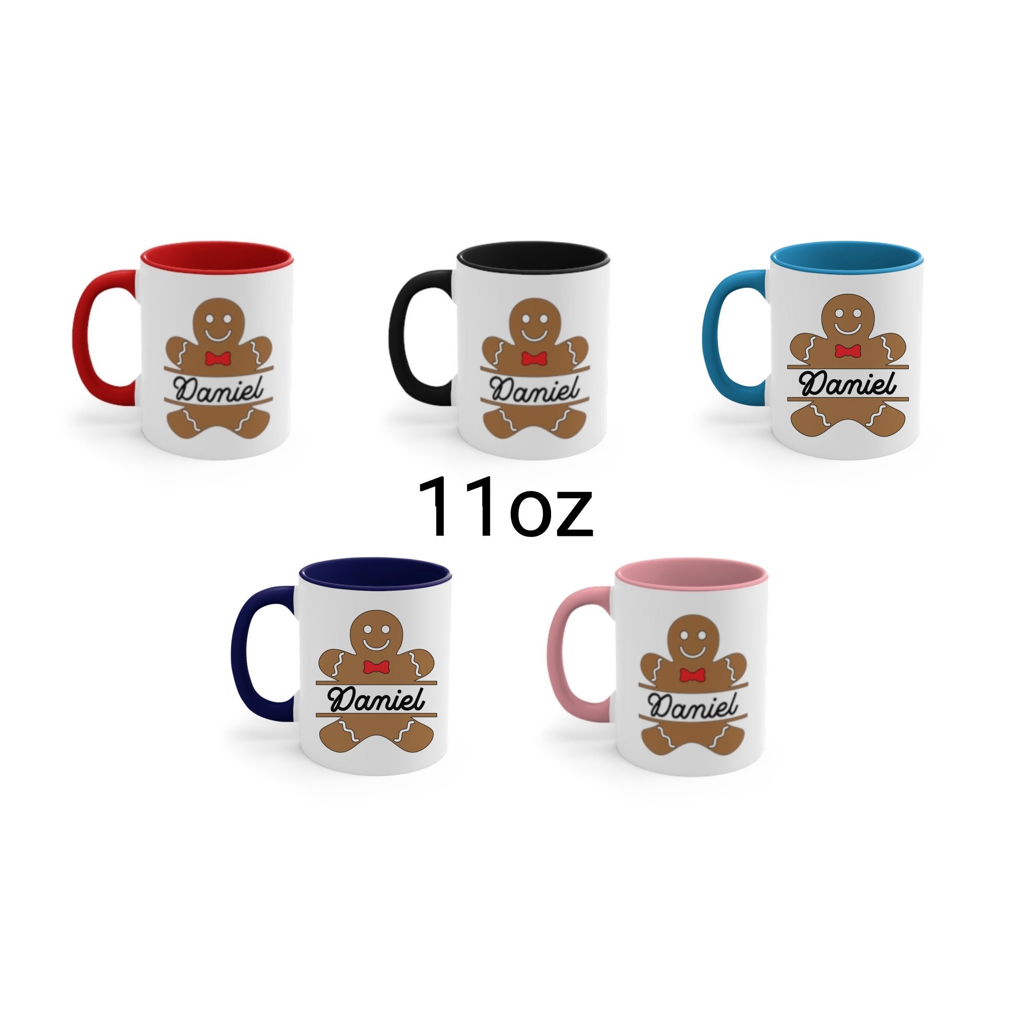 Personalized Gingerbread Man Mug, Cute Christmas Mug for Kids, Secret ...