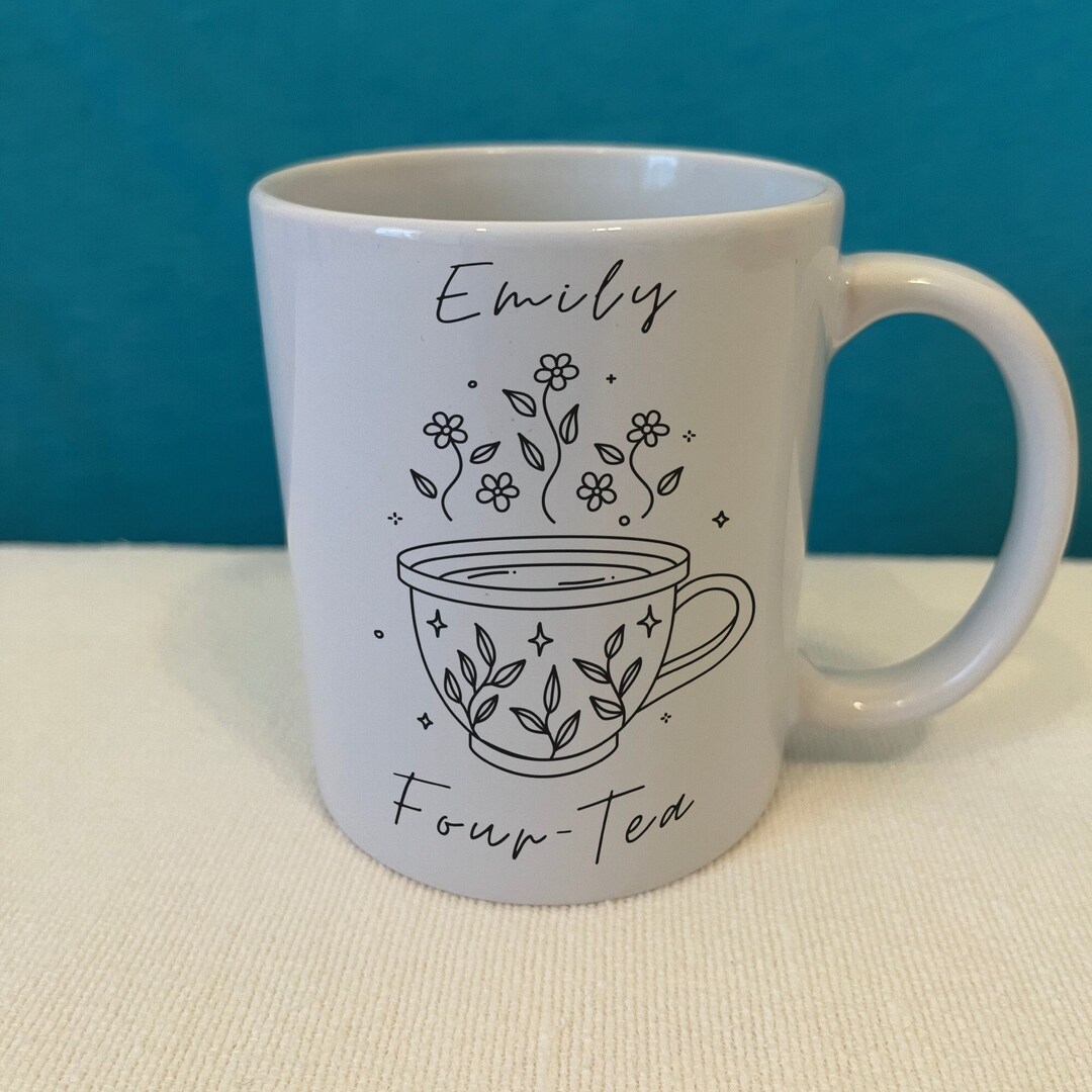 Personalized Four-tea Mug, Fortieth Birthday Present, Custom Best ...