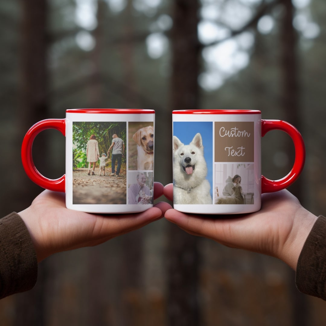Custom Photo Collage Mug Personalized Custom Text Mugs - Etsy