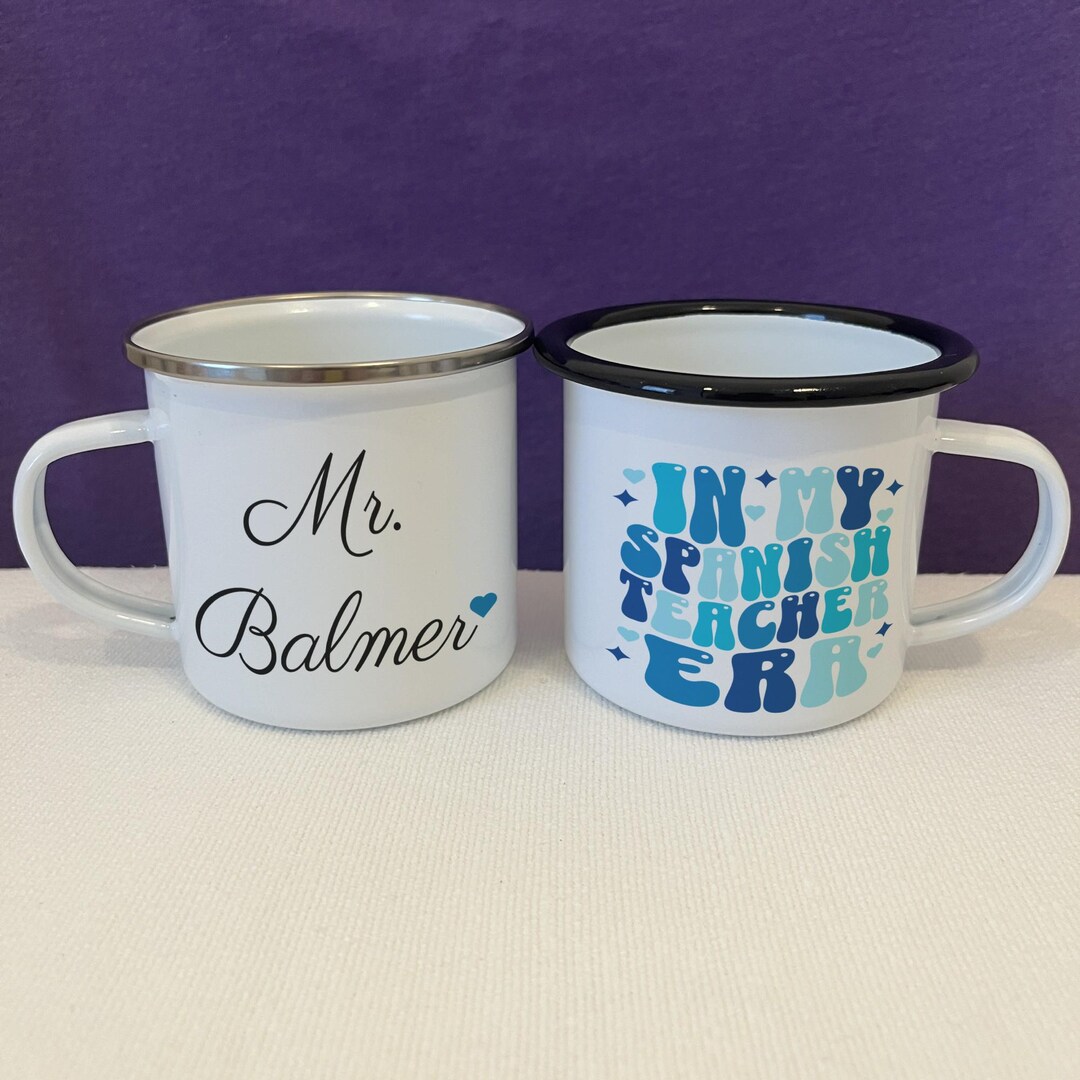 Personalized Spanish Teacher Camp Mug: Custom Professor Gift - Etsy