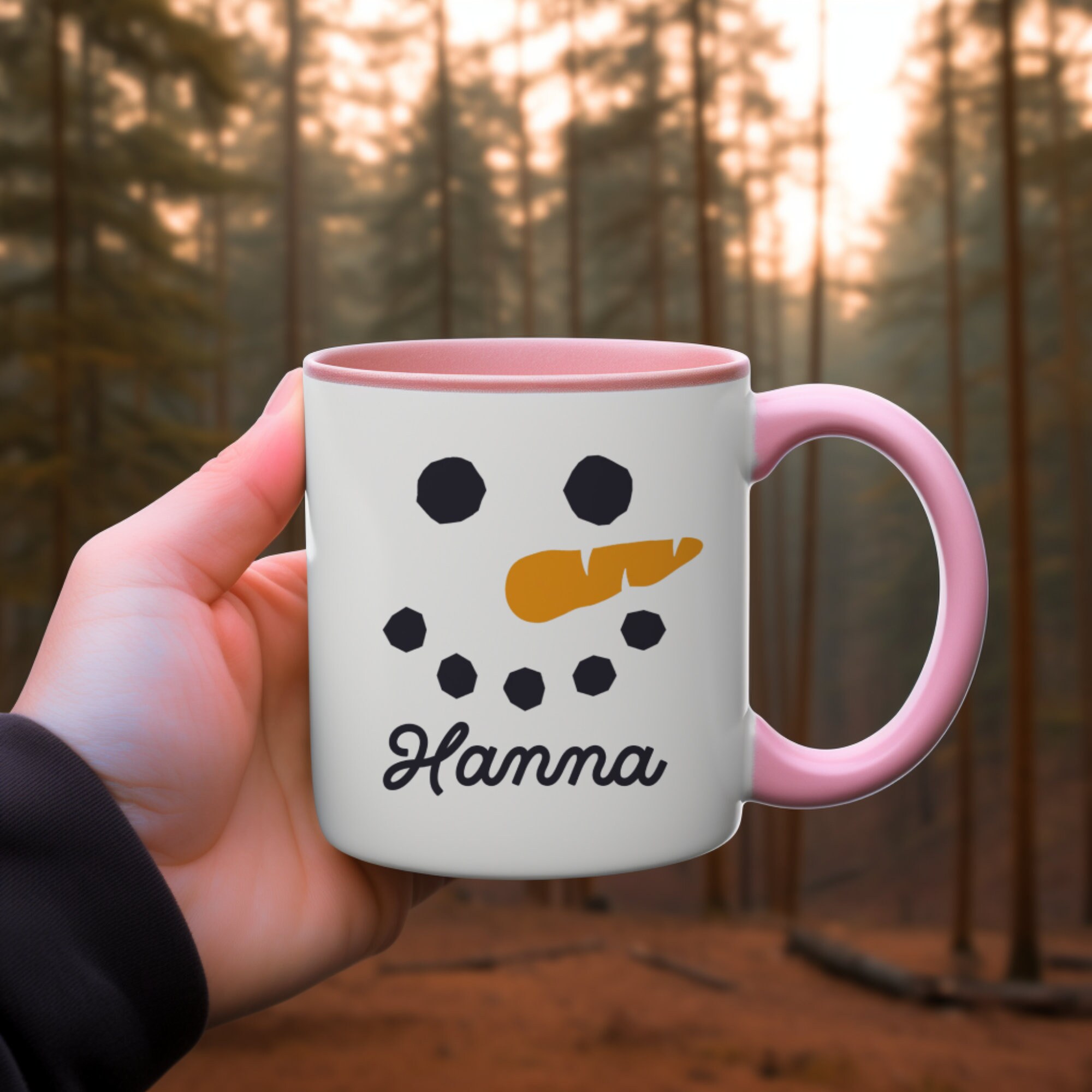 Personalized Snowman Face Mug, Cute Christmas Mug for Kids, Secret ...