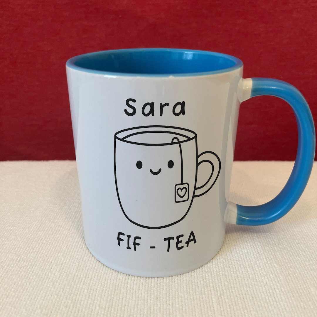 Personalized Fif-tea Mug, Fiftieth Birthday Present, Custom Best Friend ...