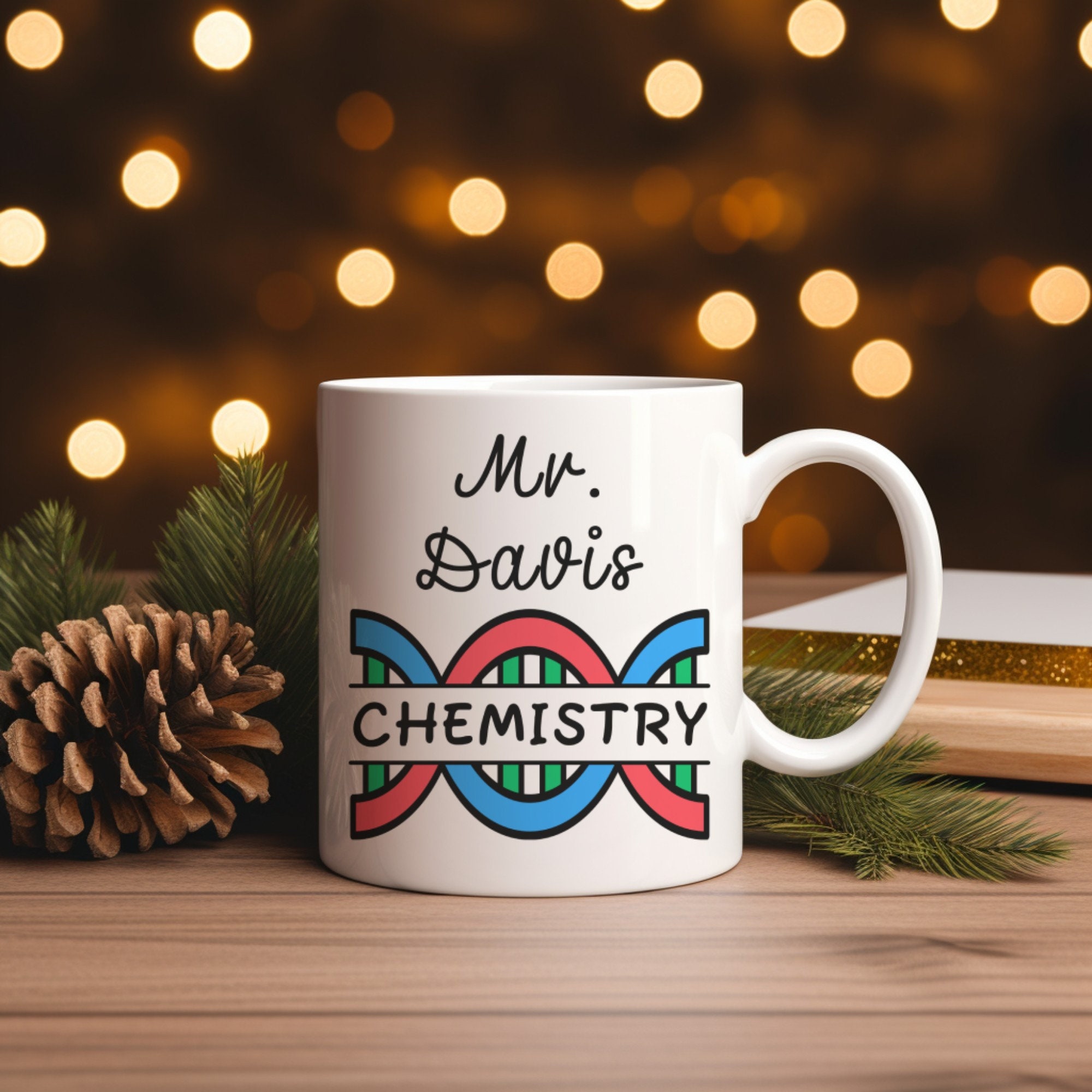 Personalized Chemistry Teacher Camp Mug, Teacher Appreciation Week ...