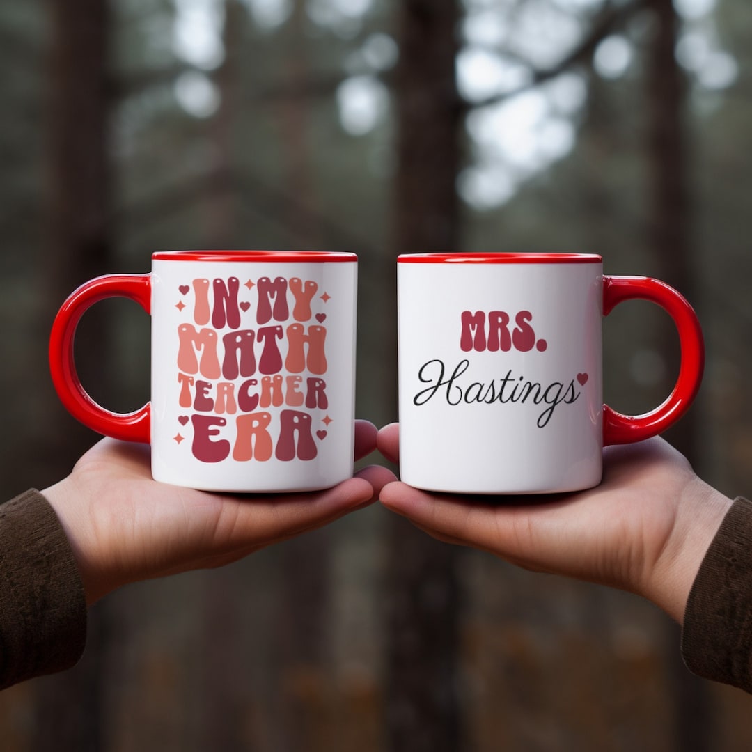 In My Math Teacher Era Mug, Cool Professor Era Mugs, Custom School Cup ...
