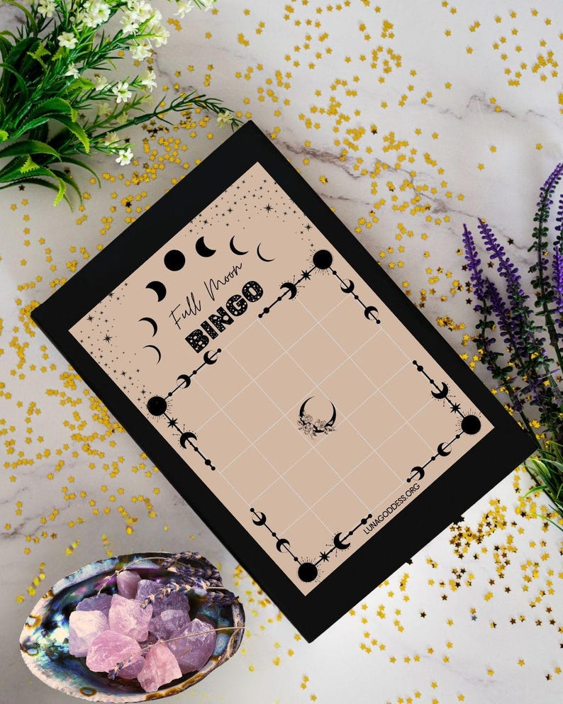 Full Moon Ritual Bingo - Printable Game for Lunar Celebrations ...
