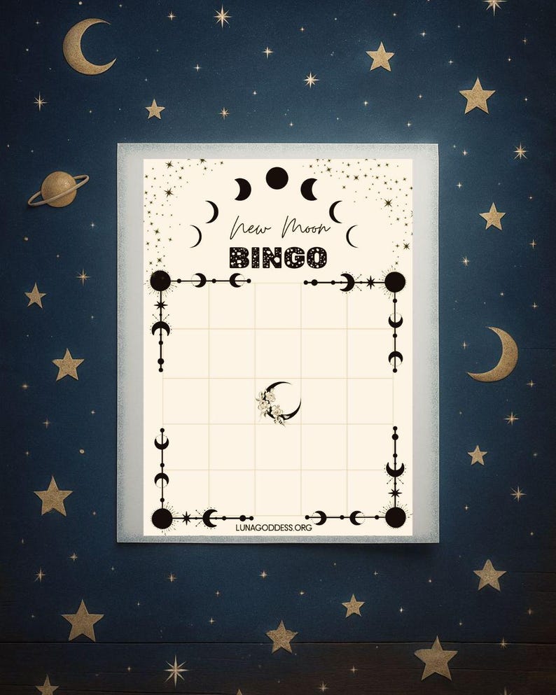 New Moon Ritual Bingo - Printable Game for Lunar Celebrations ...