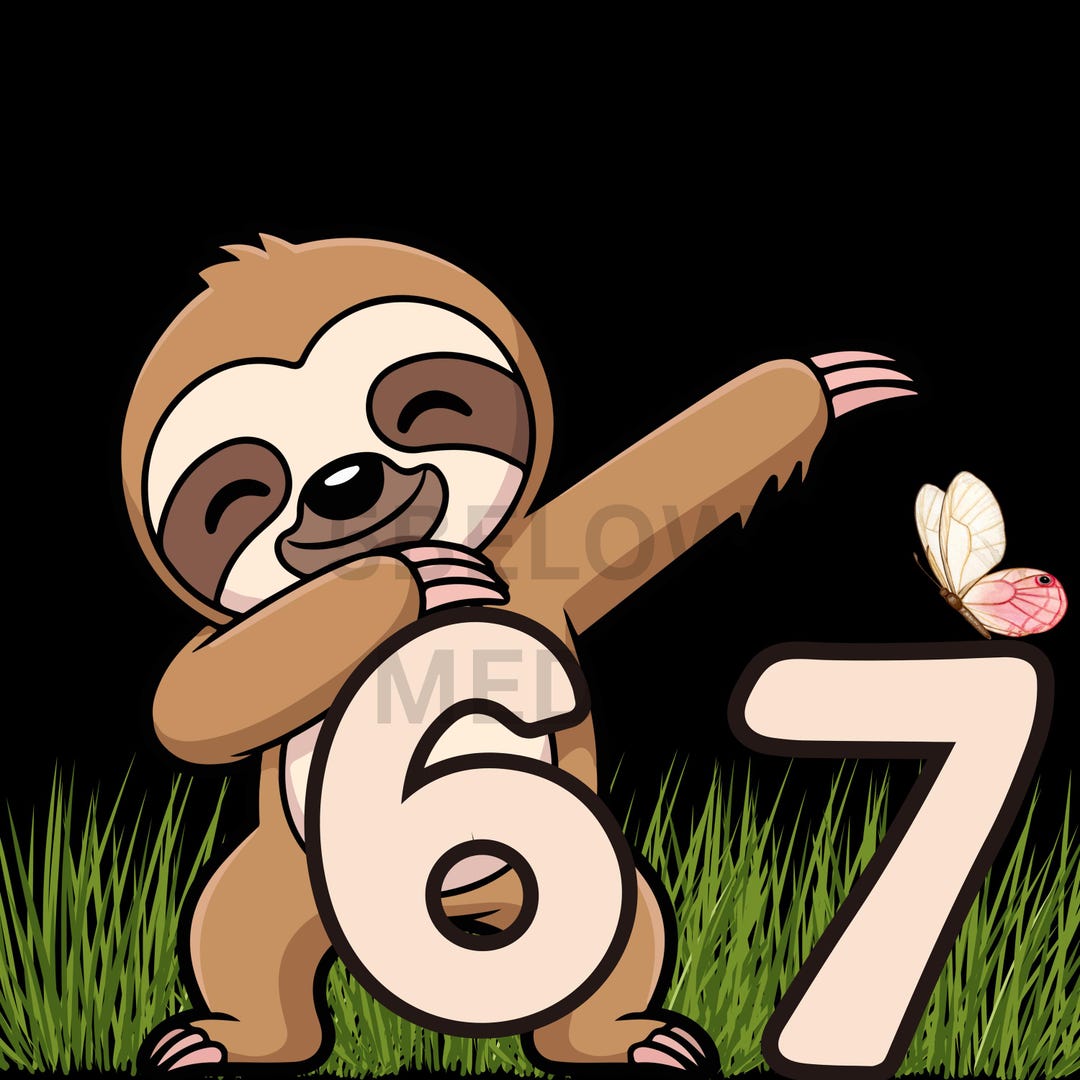 Sloth 67 Trend -dabbing Sloth | Instant Digital Download for ...