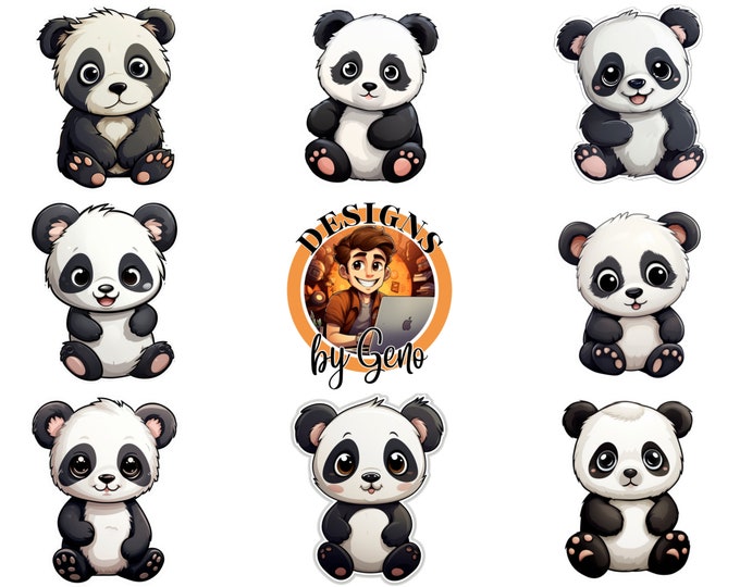 Panda Bear Ninja Sticker Funny Panda Samurai Sticker Panda Vinyl Decals ...