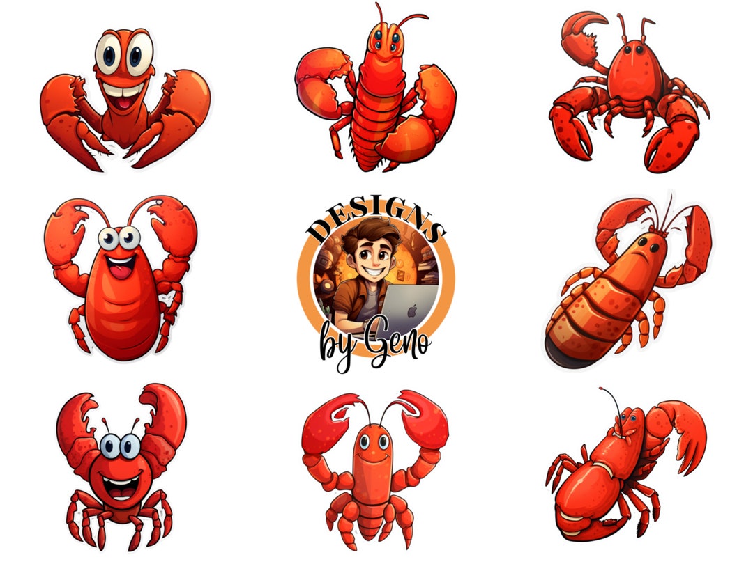 Lobster Stickers - Etsy