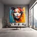 Woman Abstract Graffiti Painting Street Pop Modern-colorful Street Art ...