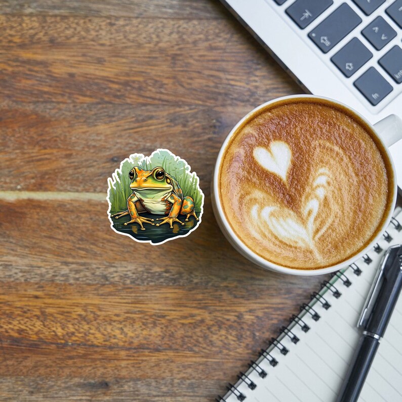 Pond Bullfrog Sticker - Etsy