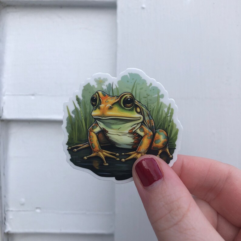 Pond Bullfrog Sticker - Etsy