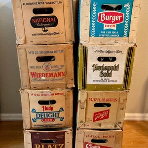 Vintage 1960s-1980s Collectible Beer Brewery Cardboard Crate Boxes ...