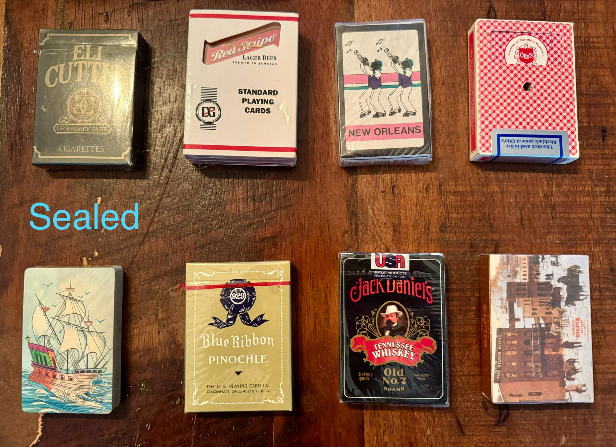 Variety of Vintage Collectible Casino and Advertising Playing Cards ...