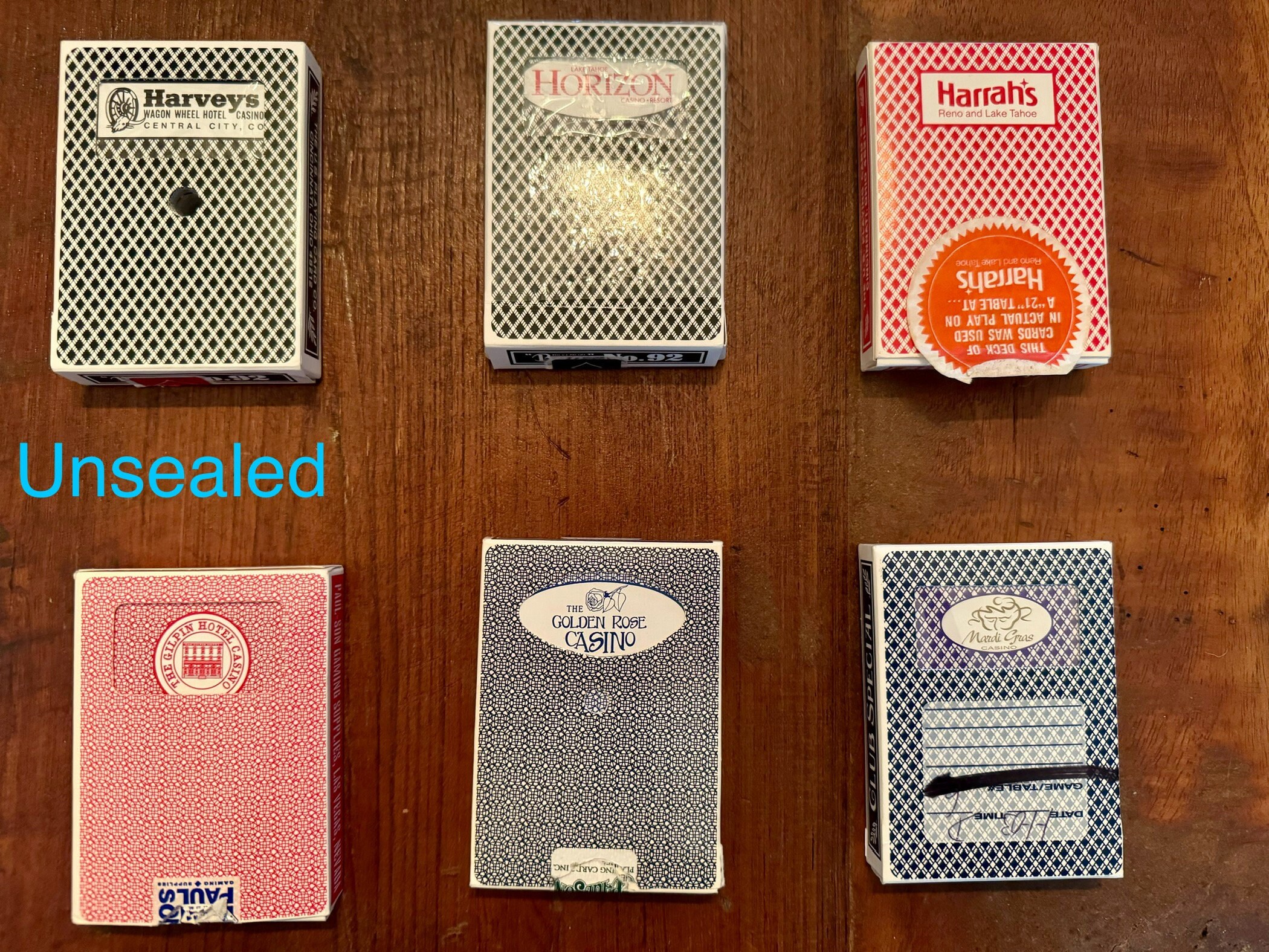 Variety of Vintage Collectible Casino and Advertising Playing Cards ...