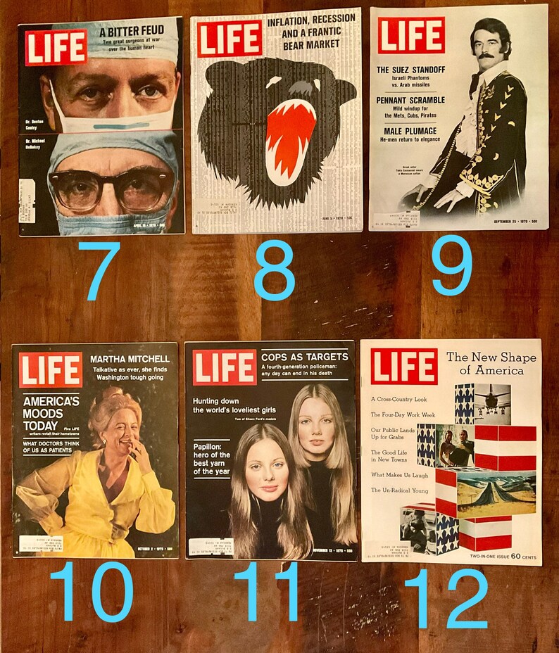 Variety of 30 Vintage Collectible 1970s Life Magazines Pick Your ...