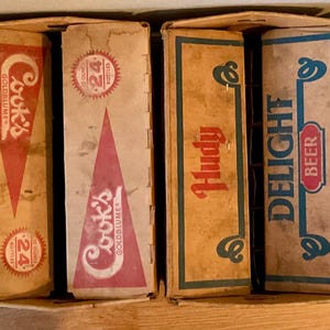 Vintage 1960s-1980s Collectible Beer Brewery Cardboard Crate Boxes ...