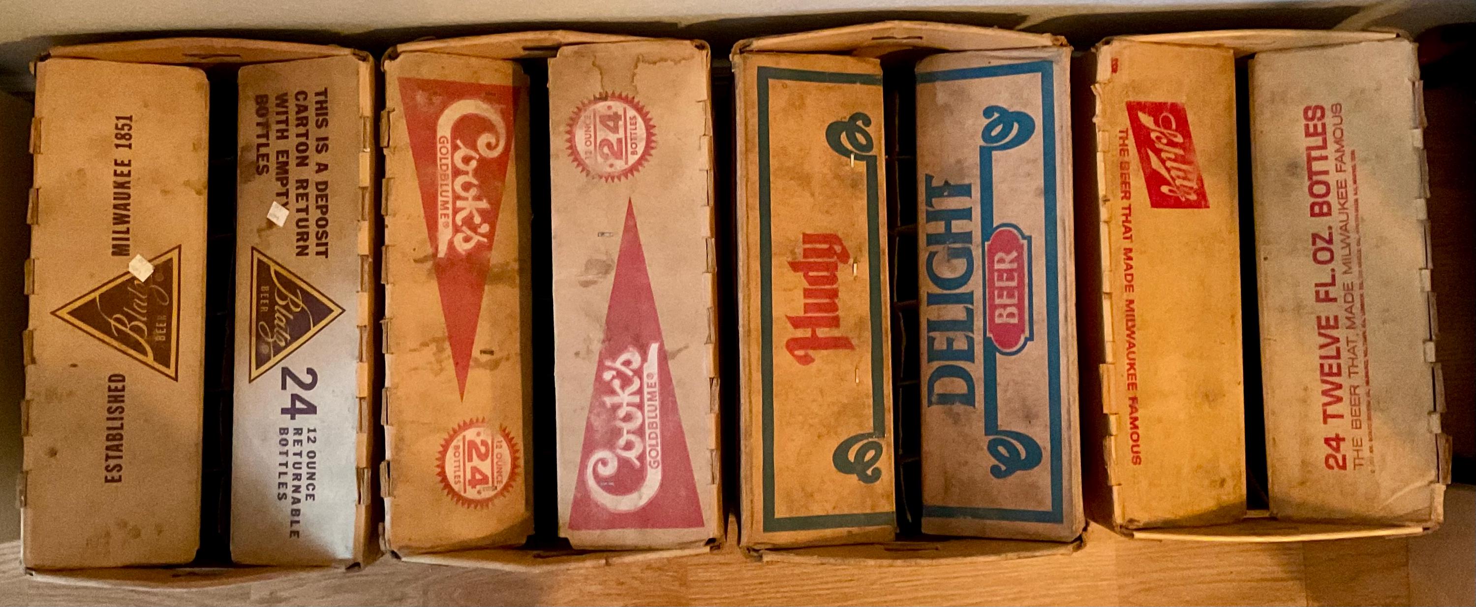 Vintage 1960s-1980s Collectible Beer Brewery Cardboard Crate Boxes ...