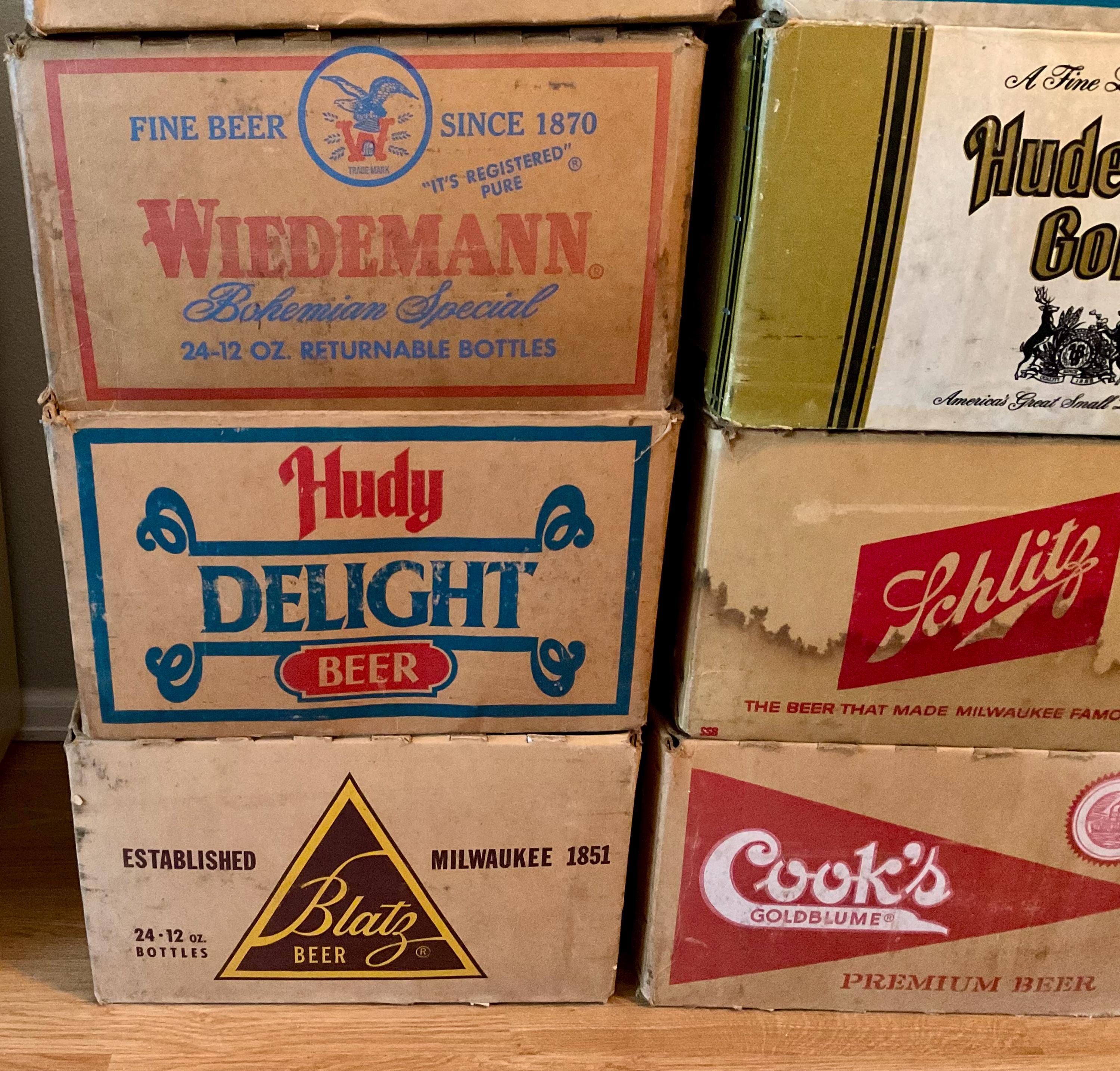 Vintage 1960s-1980s Collectible Beer Brewery Cardboard Crate Boxes ...