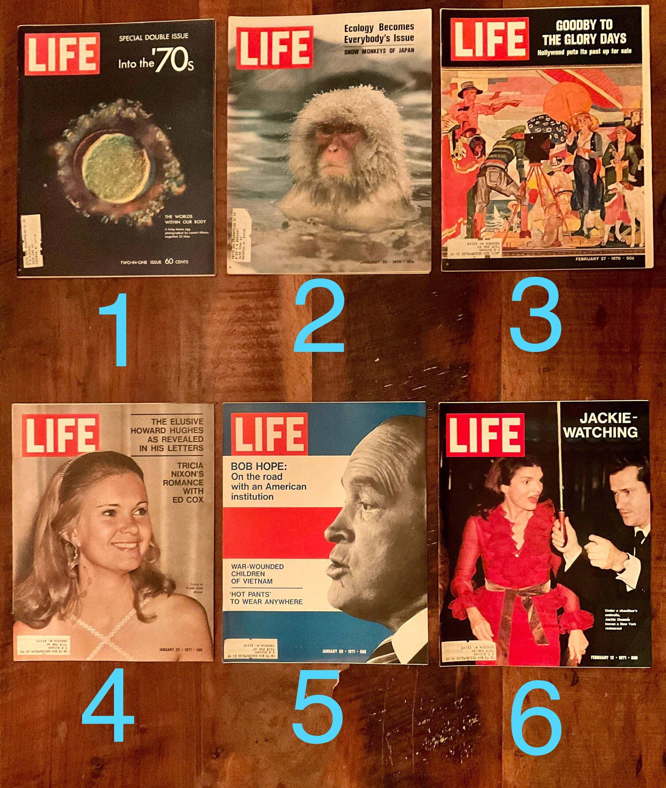 Variety of 30 Vintage Collectible 1970s Life Magazines Pick Your ...