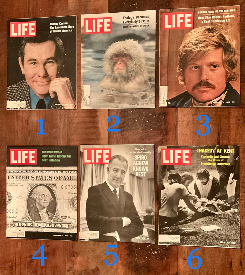 Variety of 30 Vintage Collectible 1970s Life Magazines Pick Your ...