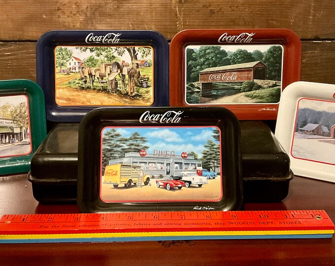 Lot of 5 Vintage 1998 Coca-cola Soda Serving Trays - All for One Price ...