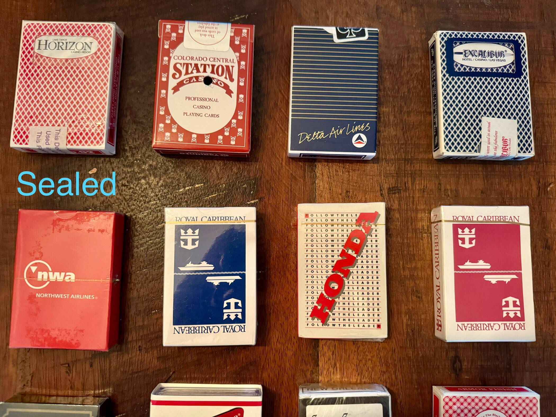 Variety of Vintage Collectible Casino and Advertising Playing Cards ...