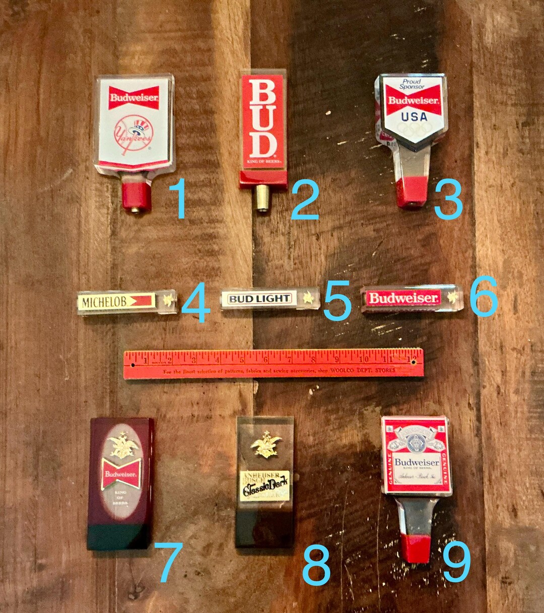 Vintage Budweiser Beer Advertising Tap Handles - Great Bar Pieces! - Etsy