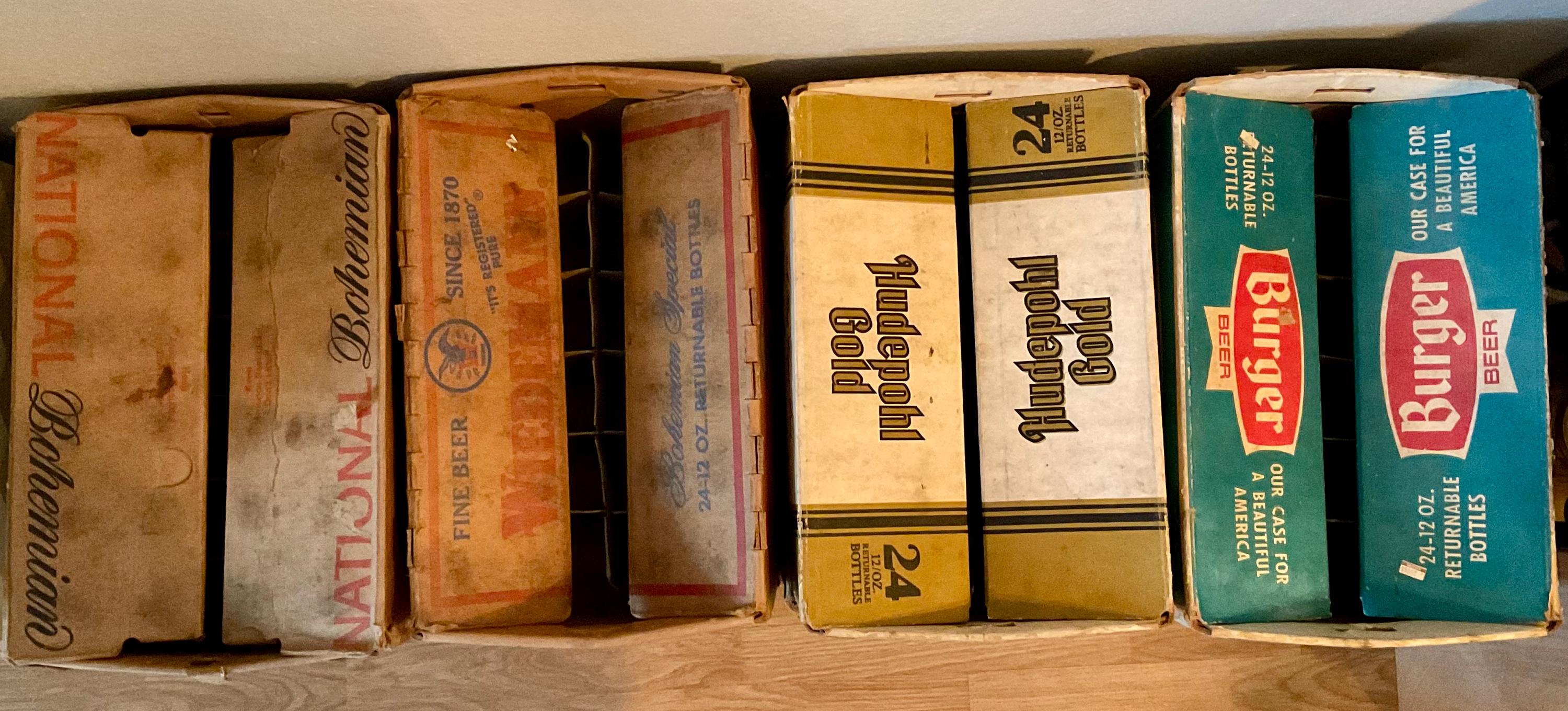 Vintage 1960s-1980s Collectible Beer Brewery Cardboard Crate Boxes ...