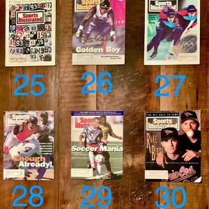 Variety of 30 Vintage 1990s Sports Illustrated Magazines - Pick Your ...