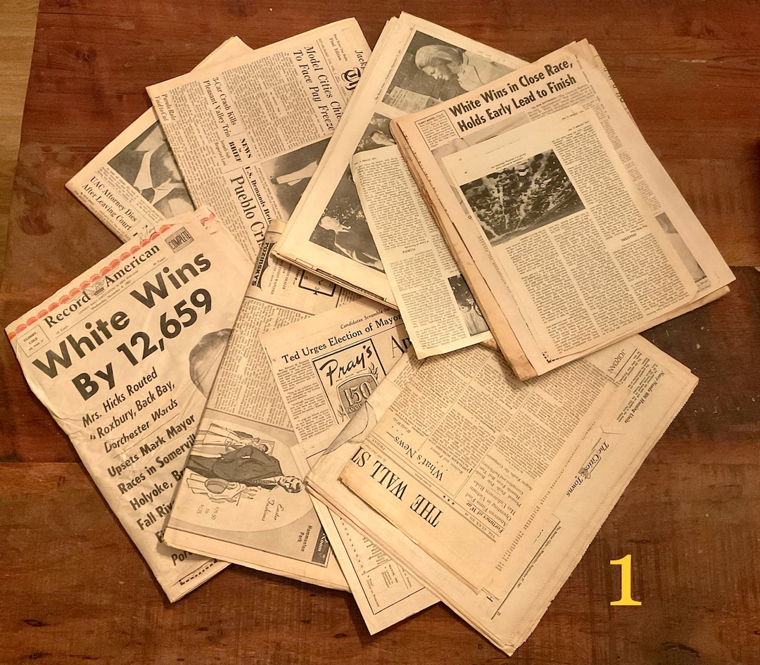 Buy Vintage 1960s Newspaper Bundles Each Sold Separately Online in ...