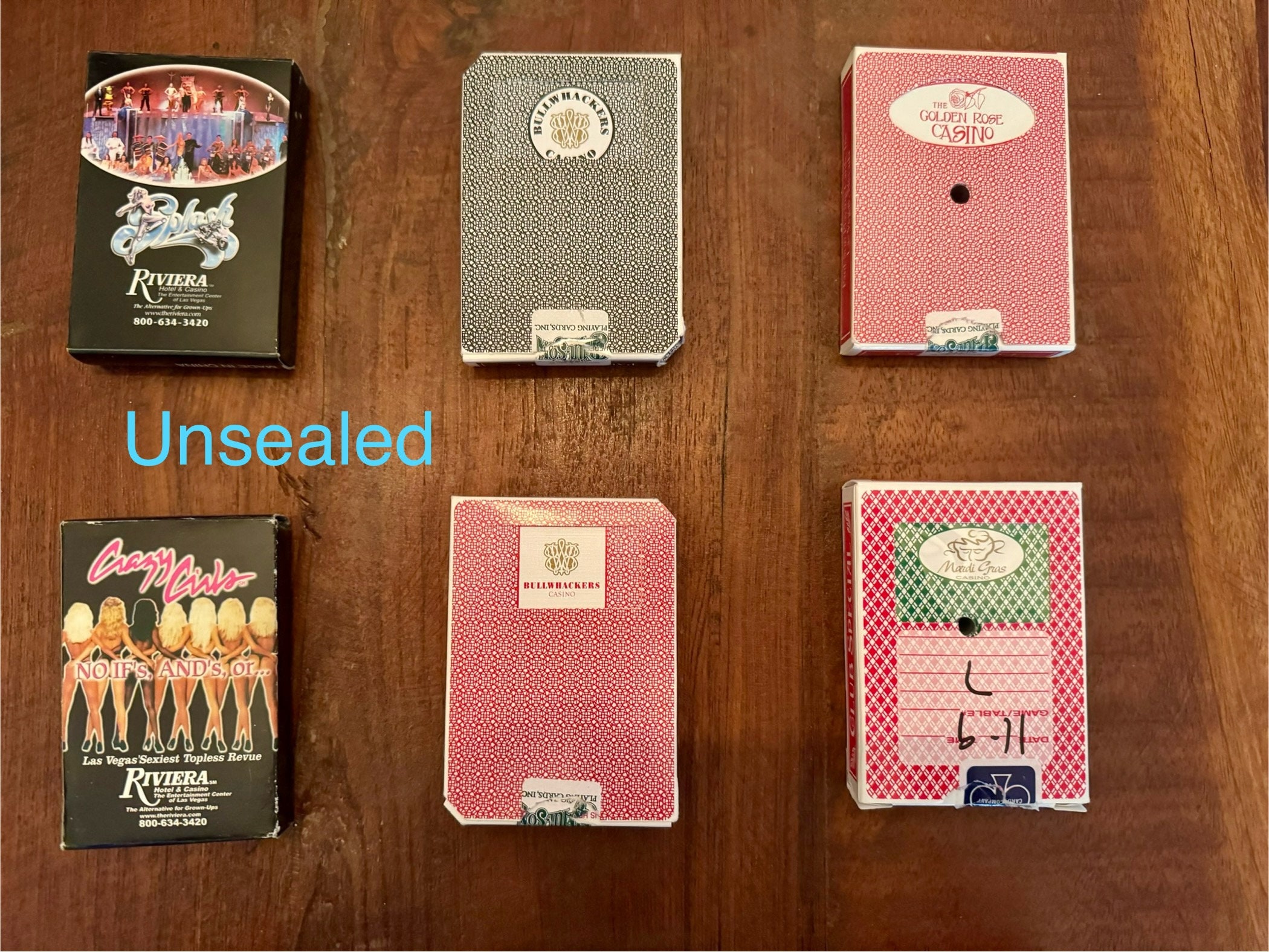 Variety of Vintage Collectible Casino and Advertising Playing Cards ...