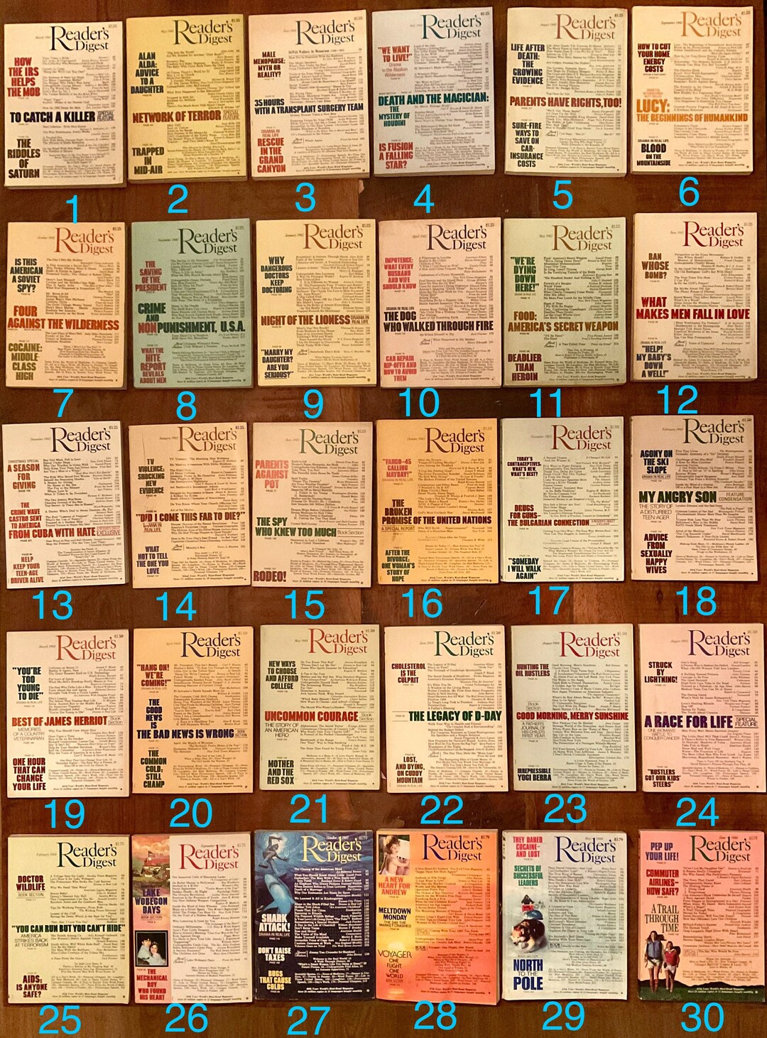 Variety of 30 Vintage 1980s Reader’s Digest Magazines - Pick Your ...